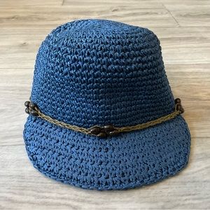 Turtle Fur | Accessories | Straw Wicker Blue Baseball Cap Hat With ...